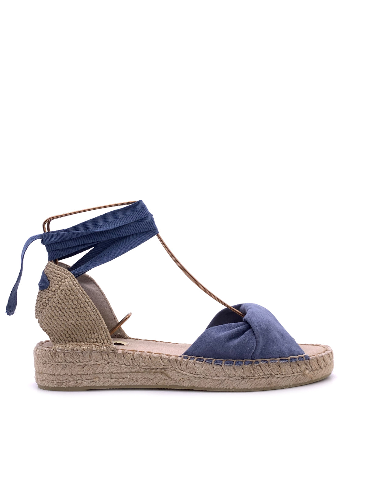 FLEUR-Espadrillas in ecocamoscio con nodo e lacci